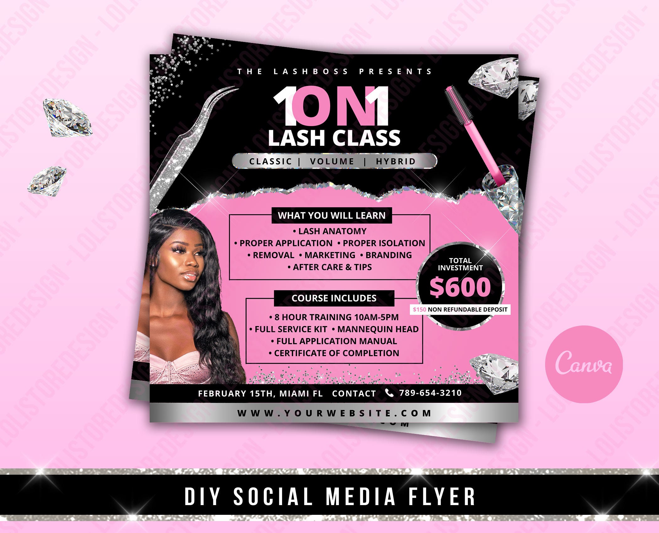 DIY Lash Class Flyer Eyelash Training Flyer Lash Technician - Etsy