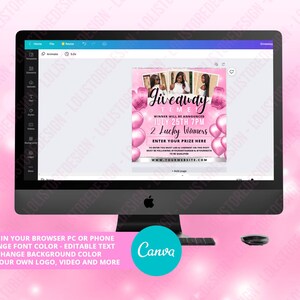 DIY Giveaway Flyer Lash Hair Giveaway Flyer Followers - Etsy