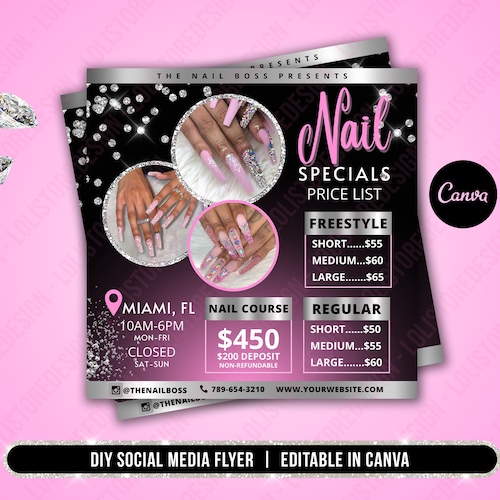 DIY Nail Tech Flyer Nail Specials Flyer Spa Flyer Nail - Etsy