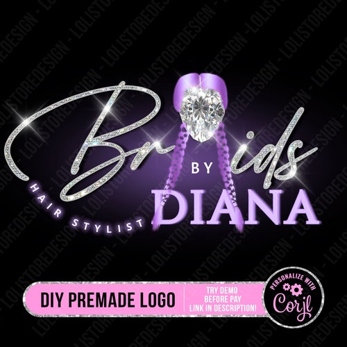 DIY Hair Logo Braider Logo Braids Logo Hair Salon Business - Etsy