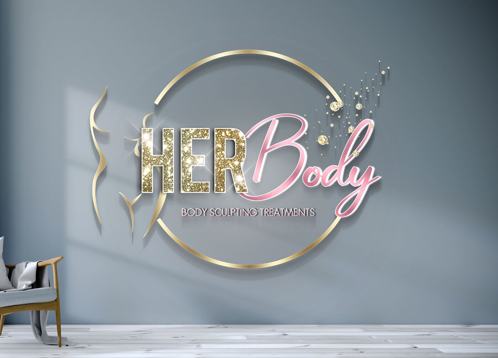 DIY Body Contouring Premade Logo Body Contour Logo Spa Logo - Etsy