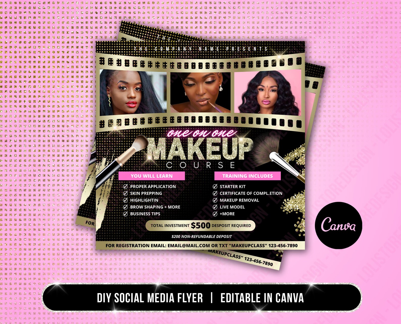DIY Makeup Course Flyer Makeup Training Flyer Makeup Artist - Etsy