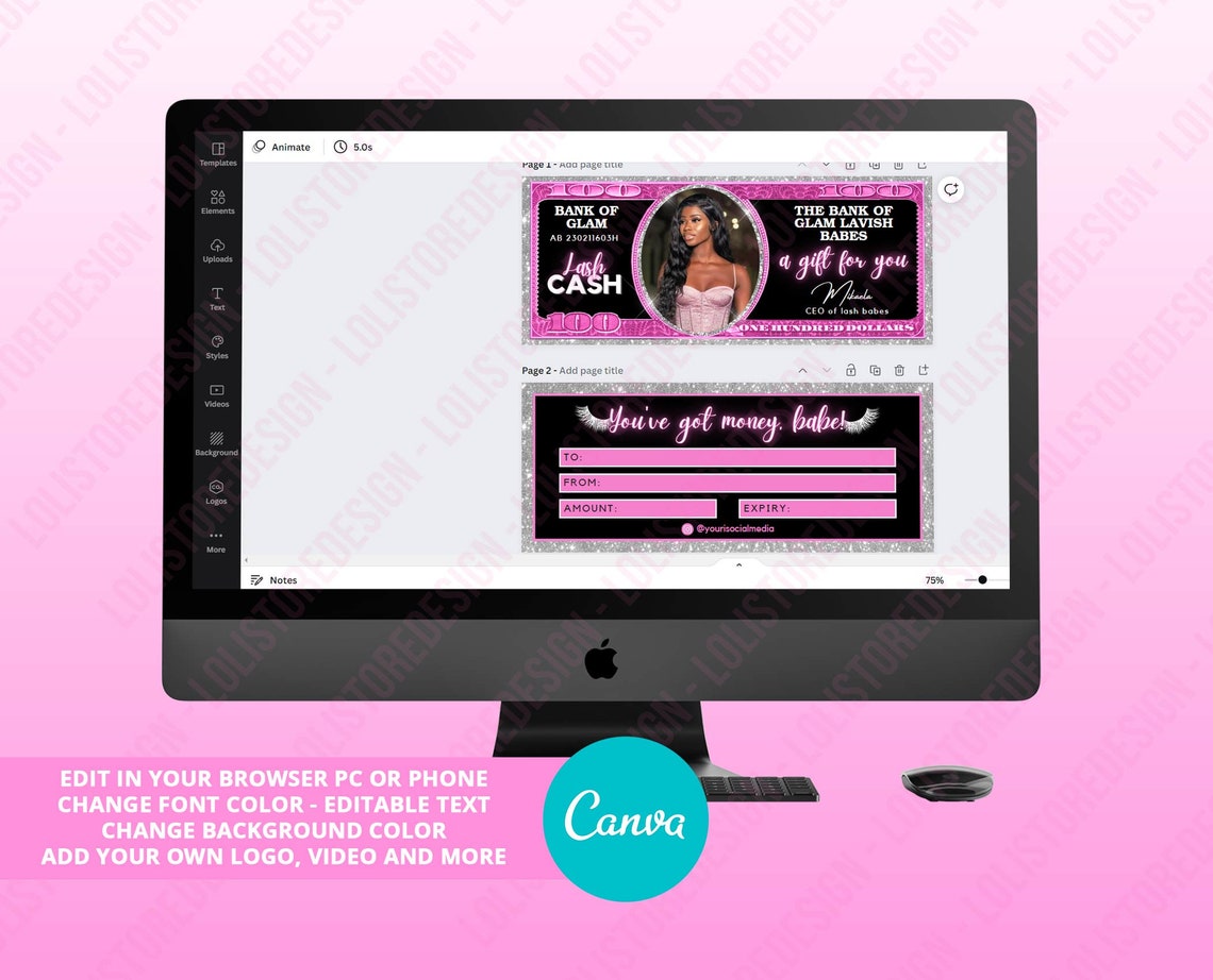 DIY Gift Certificate Gift Voucher Cash Certificate - Etsy