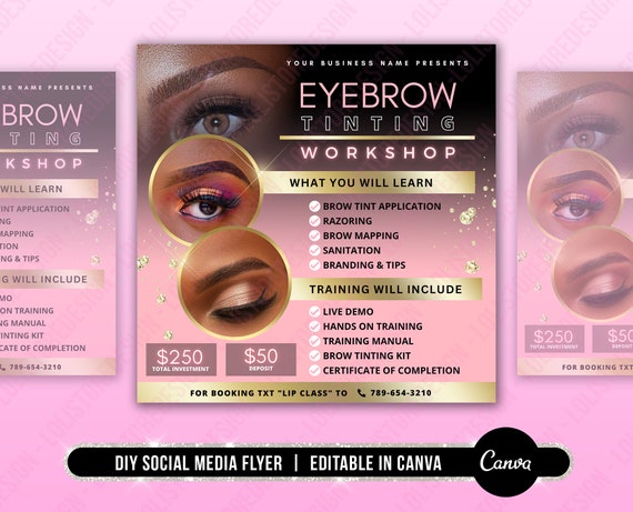 DIY Eyebrow Tinting Training Flyer Eyebrow Tint Course Flyer - Etsy