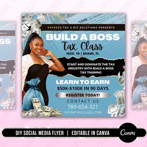DIY Tax Class Flyer Tax Services Tax Preparation Flyer Tax - Etsy