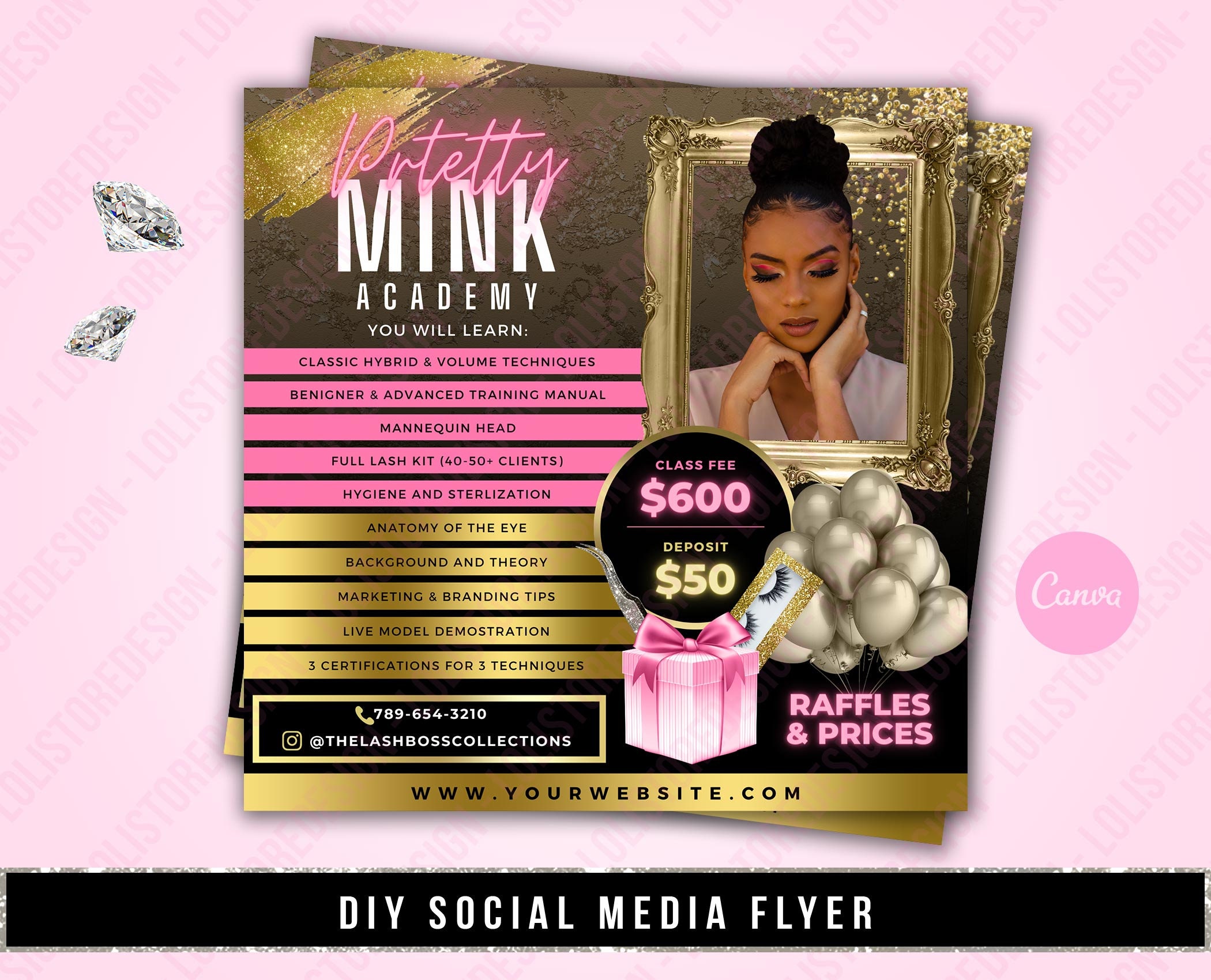 DIY Lash Training Flyer Lash Class Flyer Lash Technician | Etsy