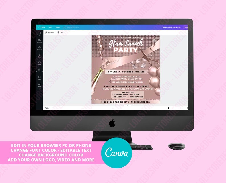 DIY Launch Party Flyer Celebration Flyer Grand Opening - Etsy