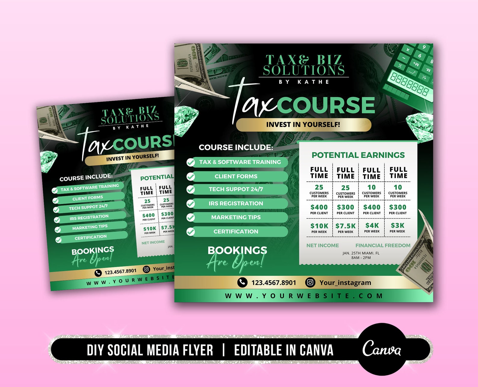 DIY Tax Class Flyer Tax Training Flyer Tax Preparation - Etsy