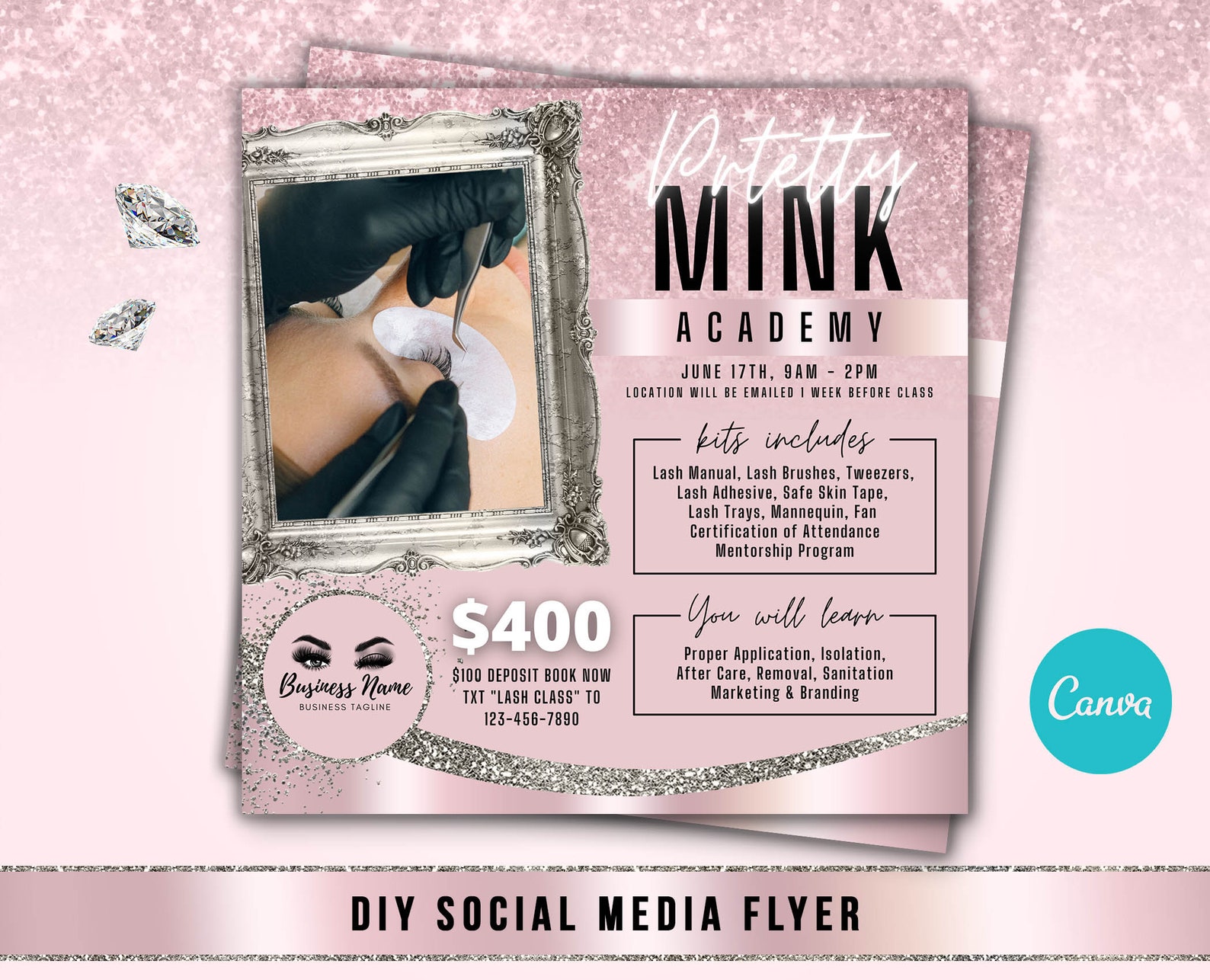 DIY Lash Training Flyer Eyelash Training Flyer Lash Academy - Etsy