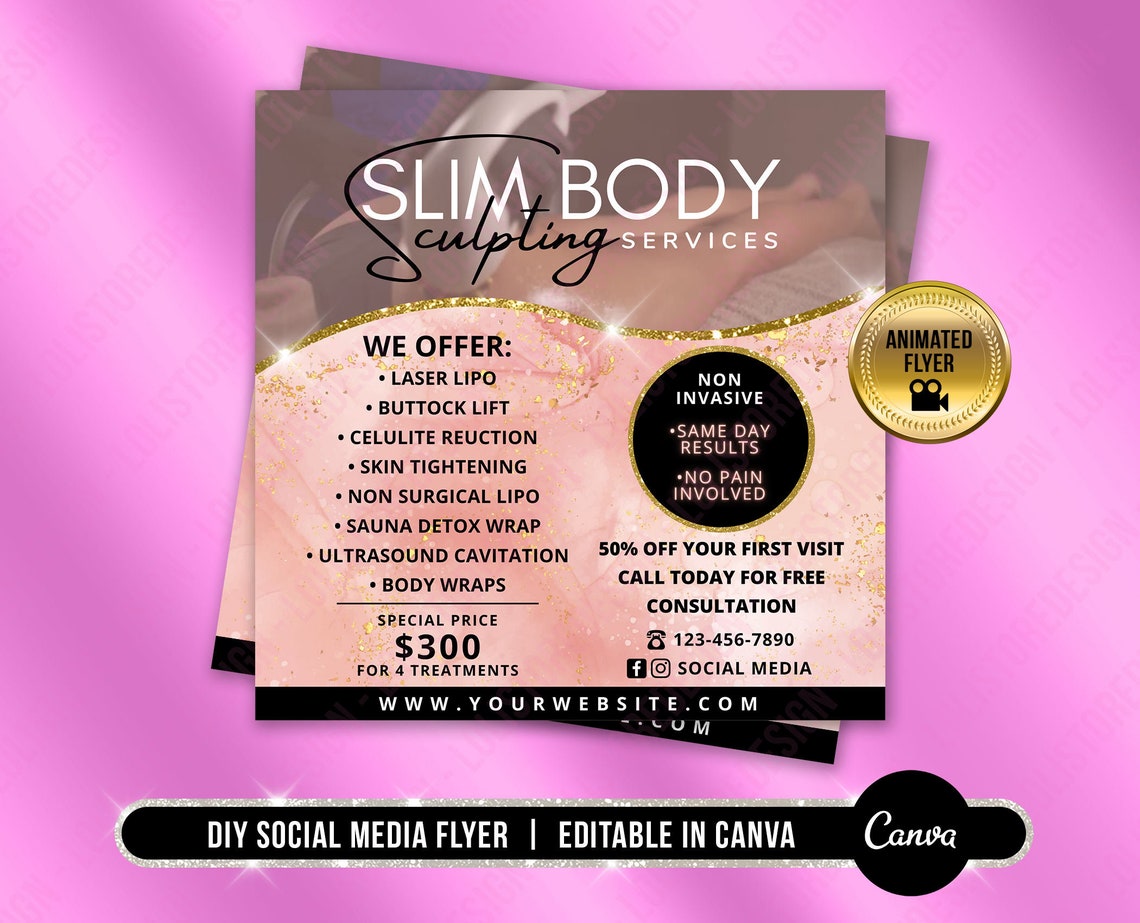 DIY Body Contouring Animated Flyer Body Sculpting Motion - Etsy