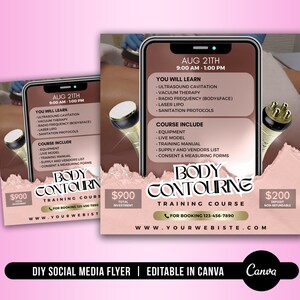 DIY Body Contouring Training Flyer Template, Body Scuplting Course ...
