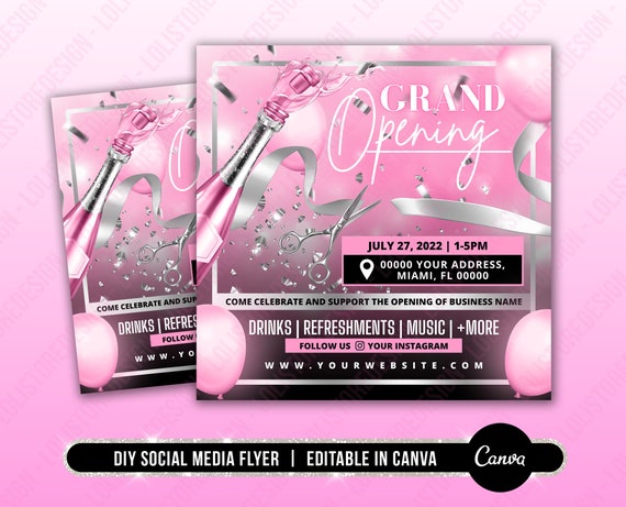 DIY Grand Opening Flyer Celebration Flyer Launch Event Party | Etsy