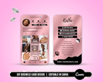 DIY Body Contouring Business Card, Body Sculpting Business Card, Body ...