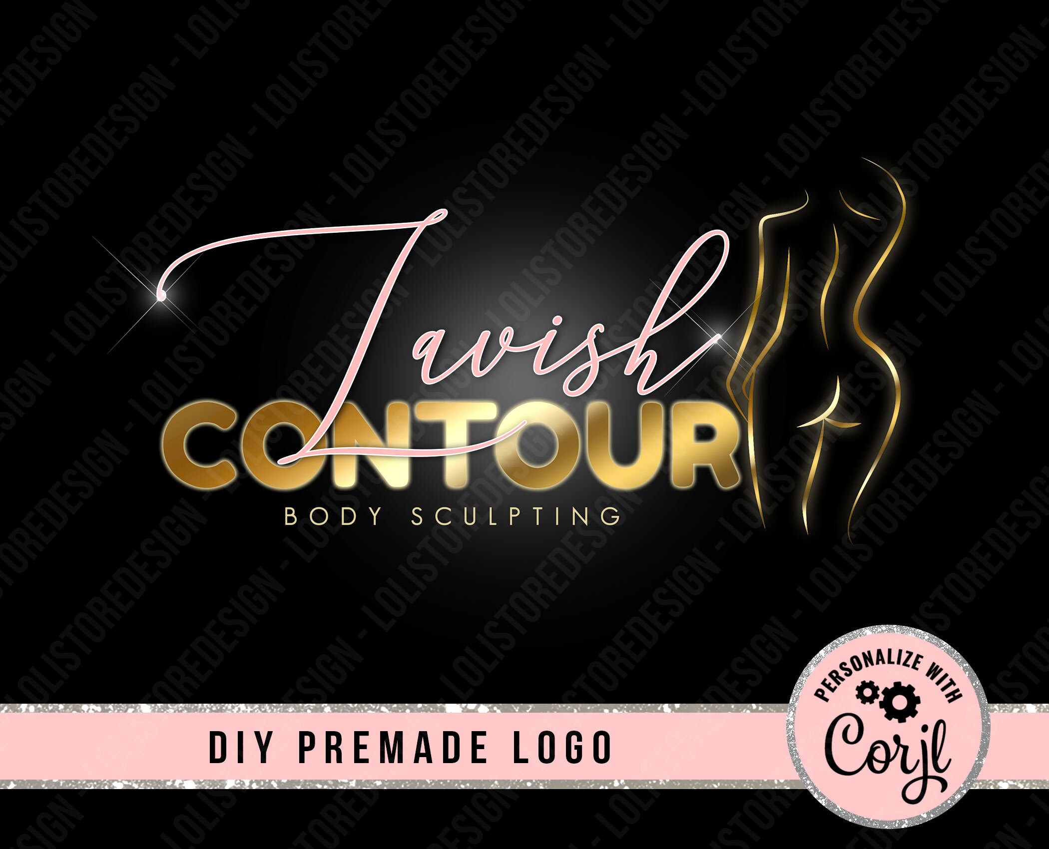 DIY Body Contouring Premade Logo Body Contour Logo Spa Logo - Etsy