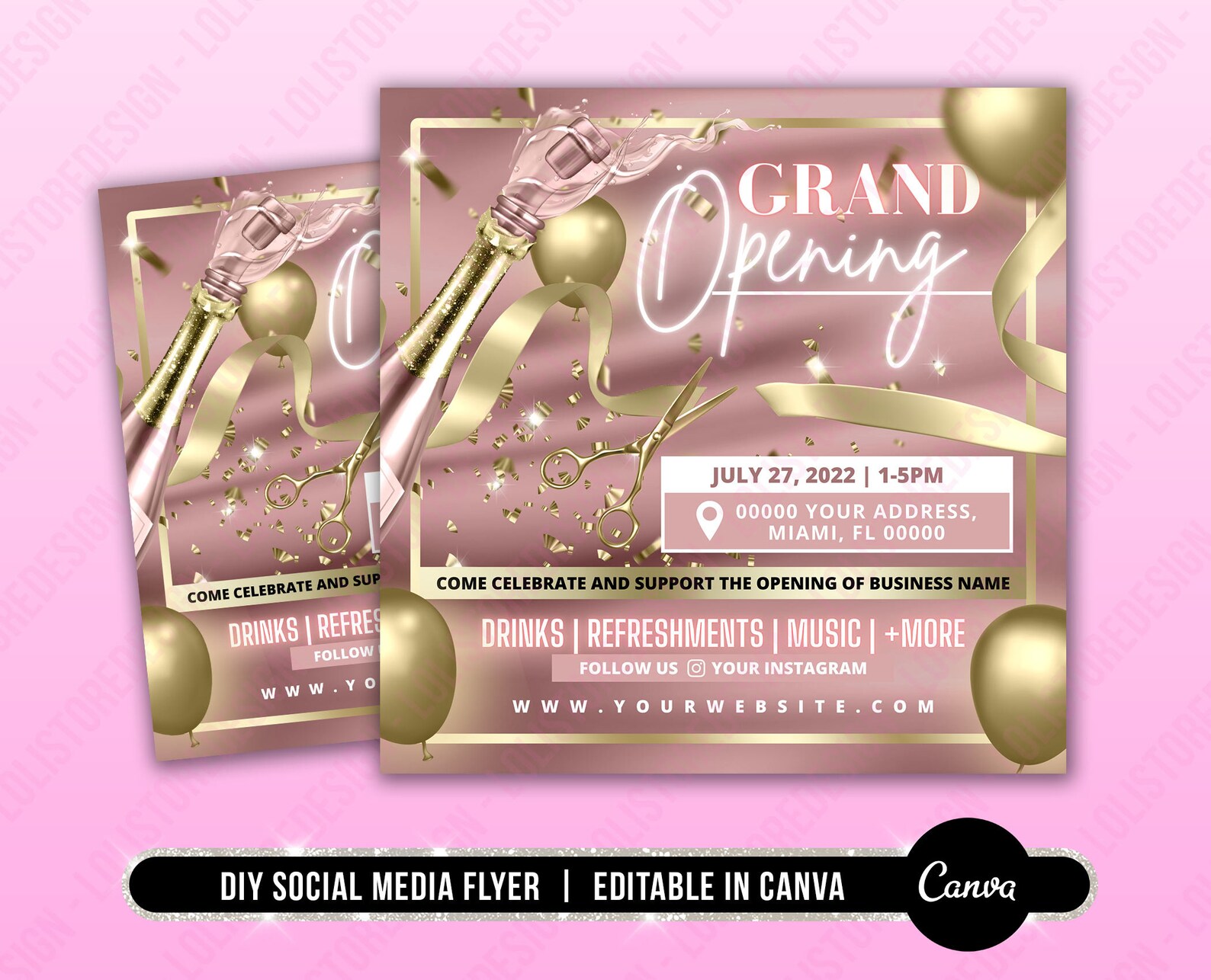 DIY Grand Opening Flyer Celebration Flyer Grand Opening - Etsy