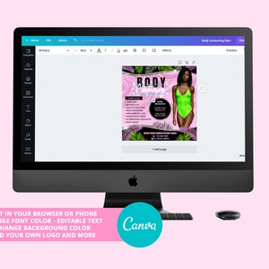 DIY Body Contouring Flyer, Body Contour Flyer, Spa Flyer, Esthetician ...