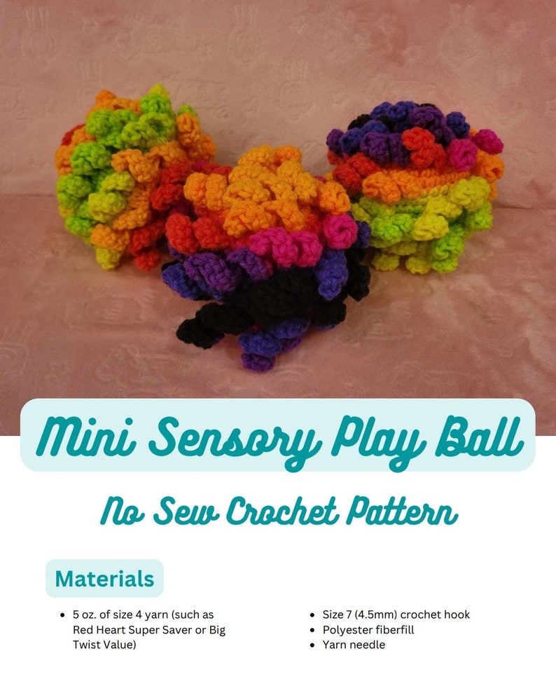 PDF PATTERN ONLY Crochet Mini Sensory Play Ball No Sew Crochet Pattern ...
