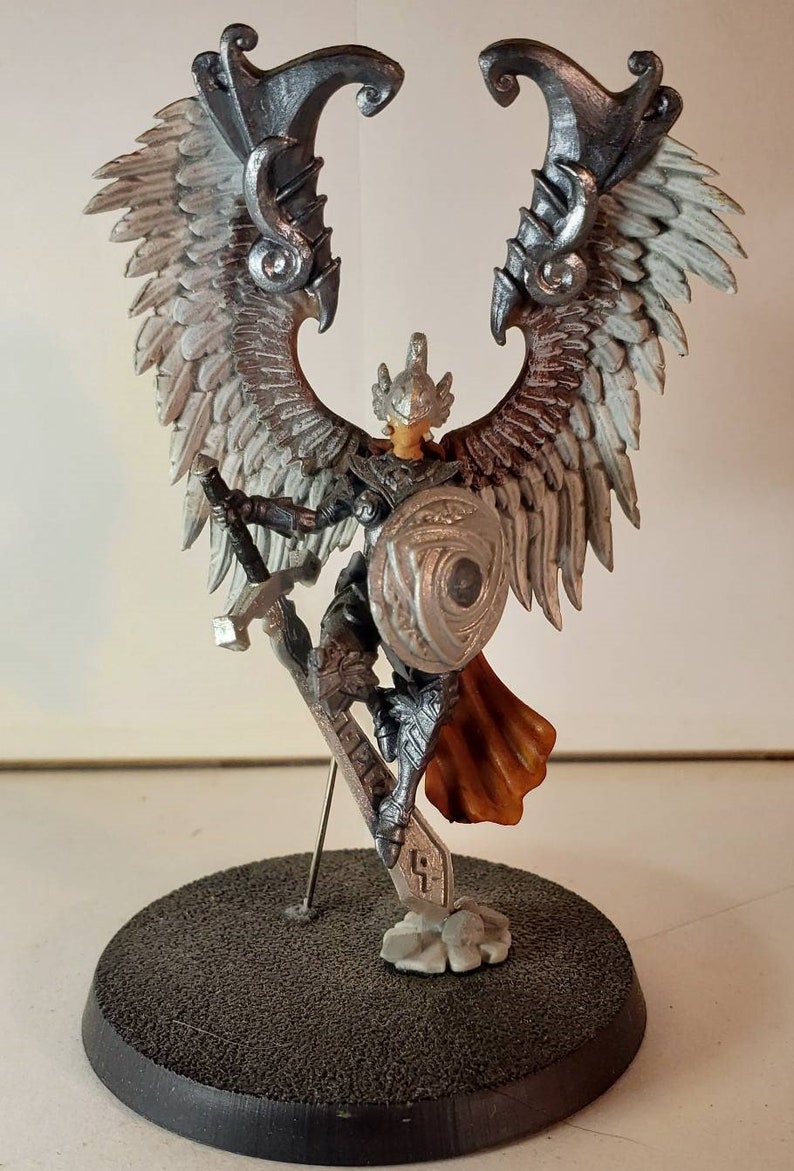 Valkyrie Angel Feather Wings Silver Shield Sword Helm - Etsy