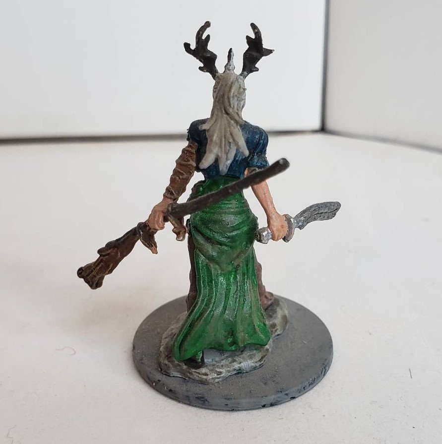 Female Elf Ranger With Sword and Staff Antlers - Etsy