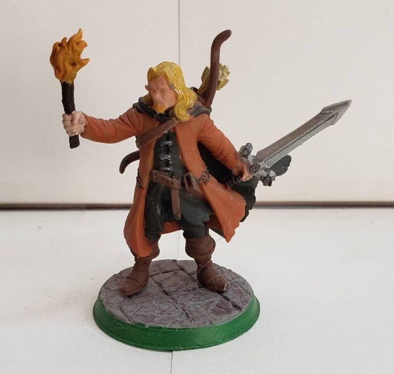 Adventurer With Torch Sword and Bow Ranger Blonde - Etsy