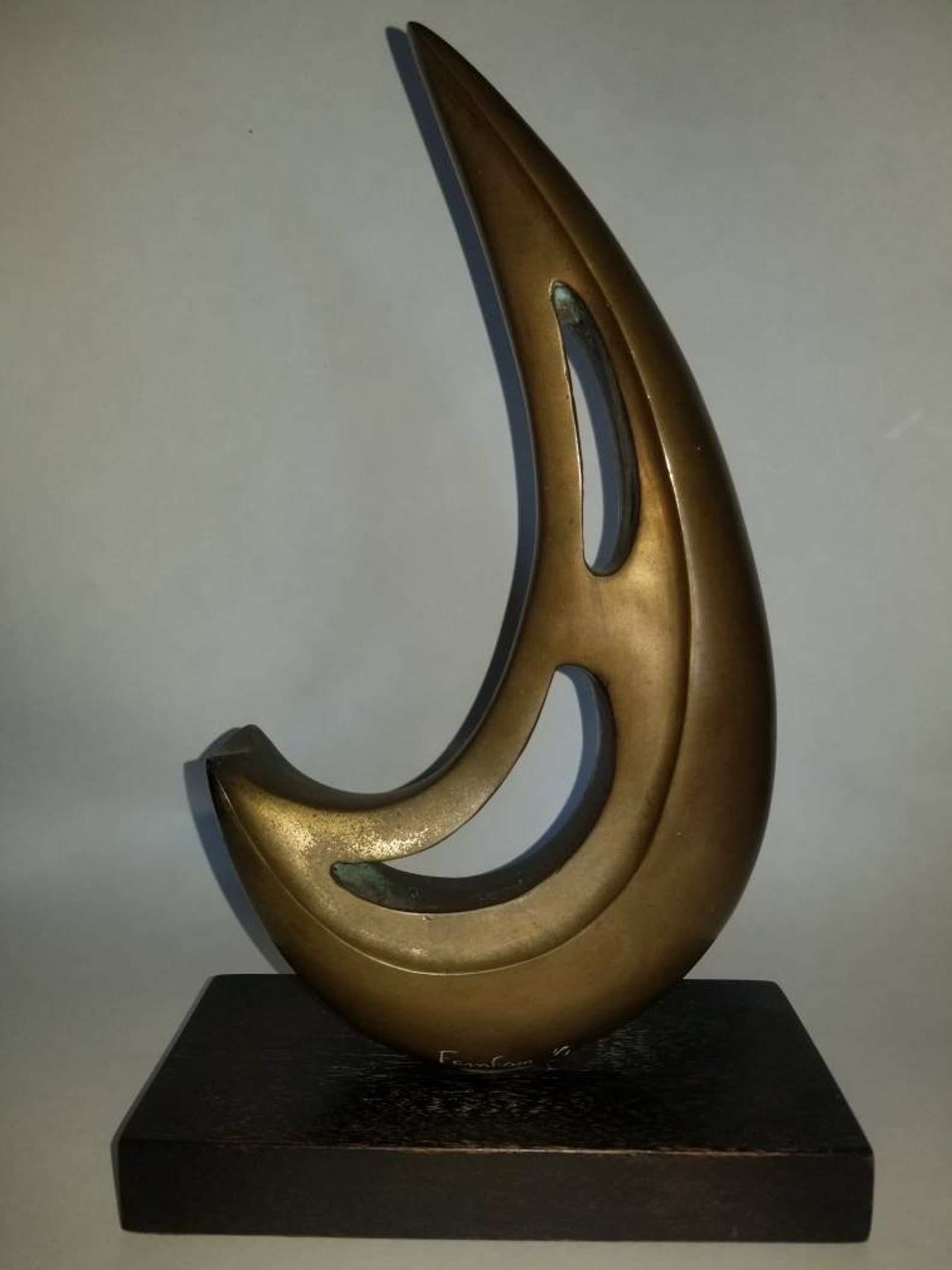Rare Listed Artist John Farnham Original Signed Abstract Bronze ...