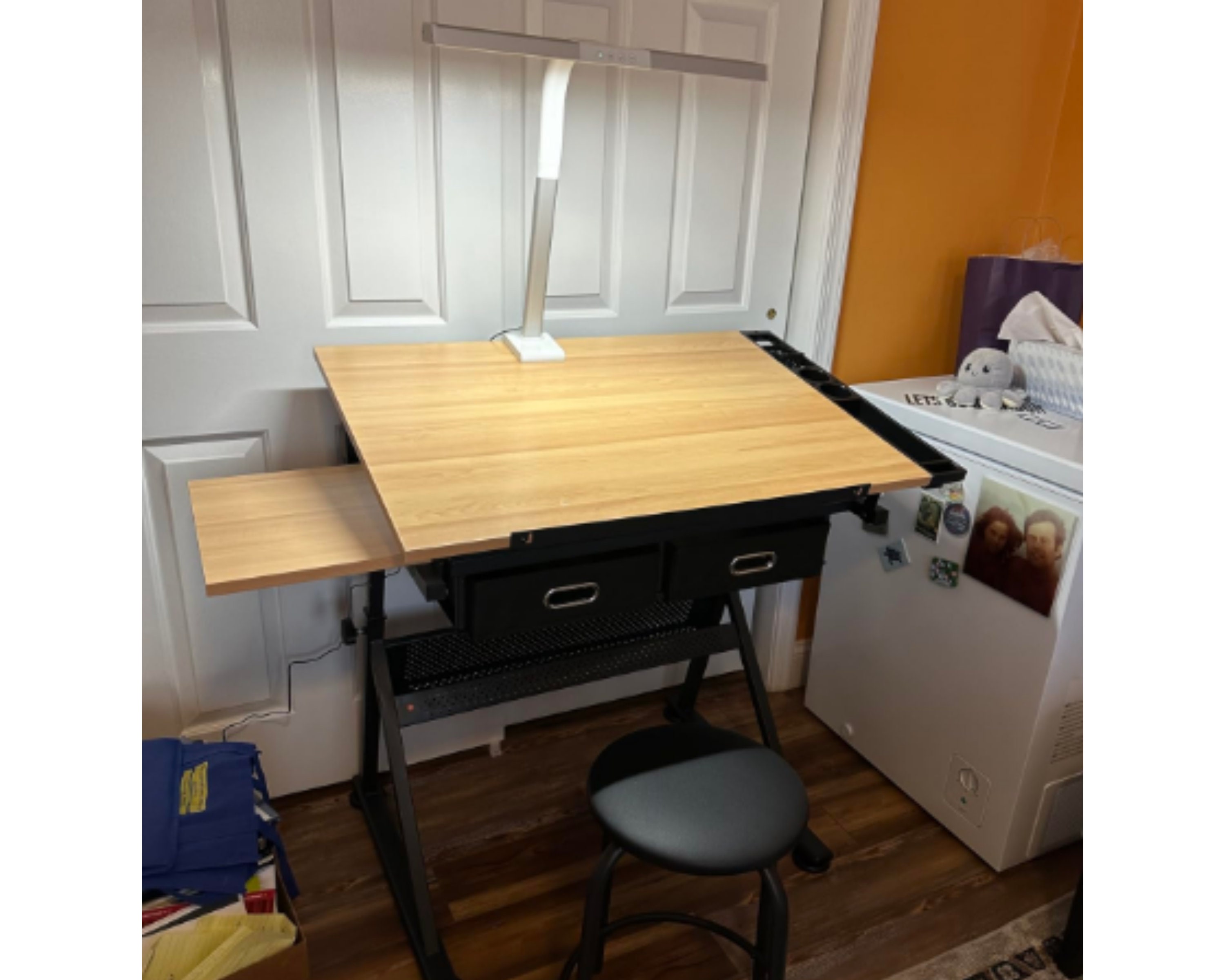 Artist Desk With Storage Drafting Table Desk Adjustable Tabletop ...