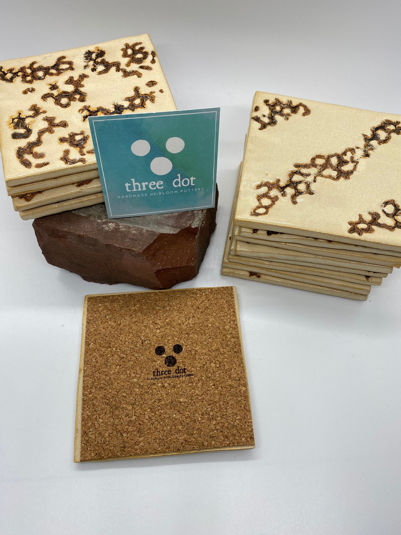 Primitive Collection From Three Dot Textured Coasters set of - Etsy