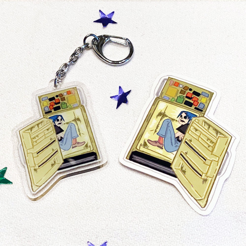 2D Fridge Keychain and Sticker - Etsy