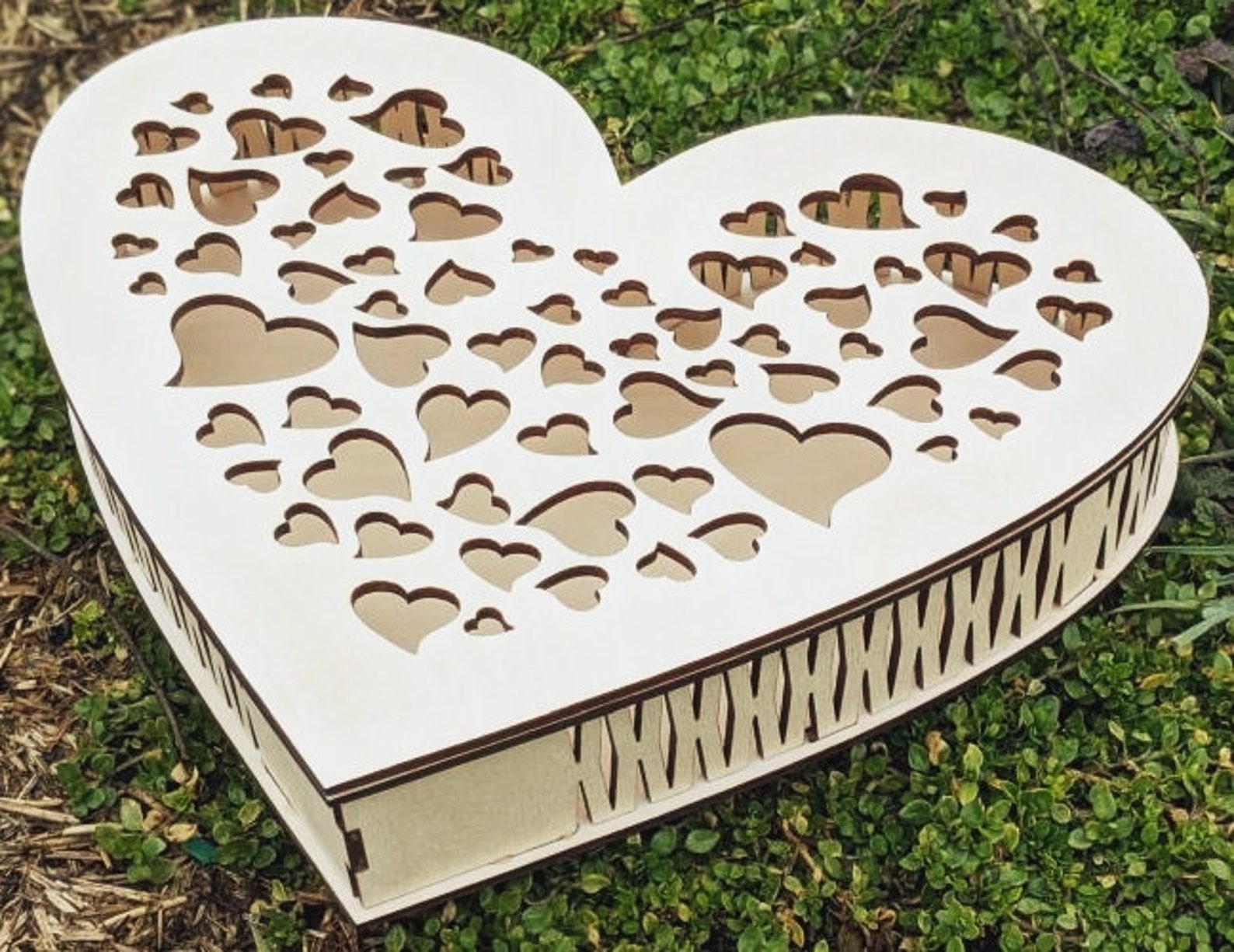 Decorative Heart Shaped Box, Box Heart, Vector Box Dxf, Cdr for CNC ...