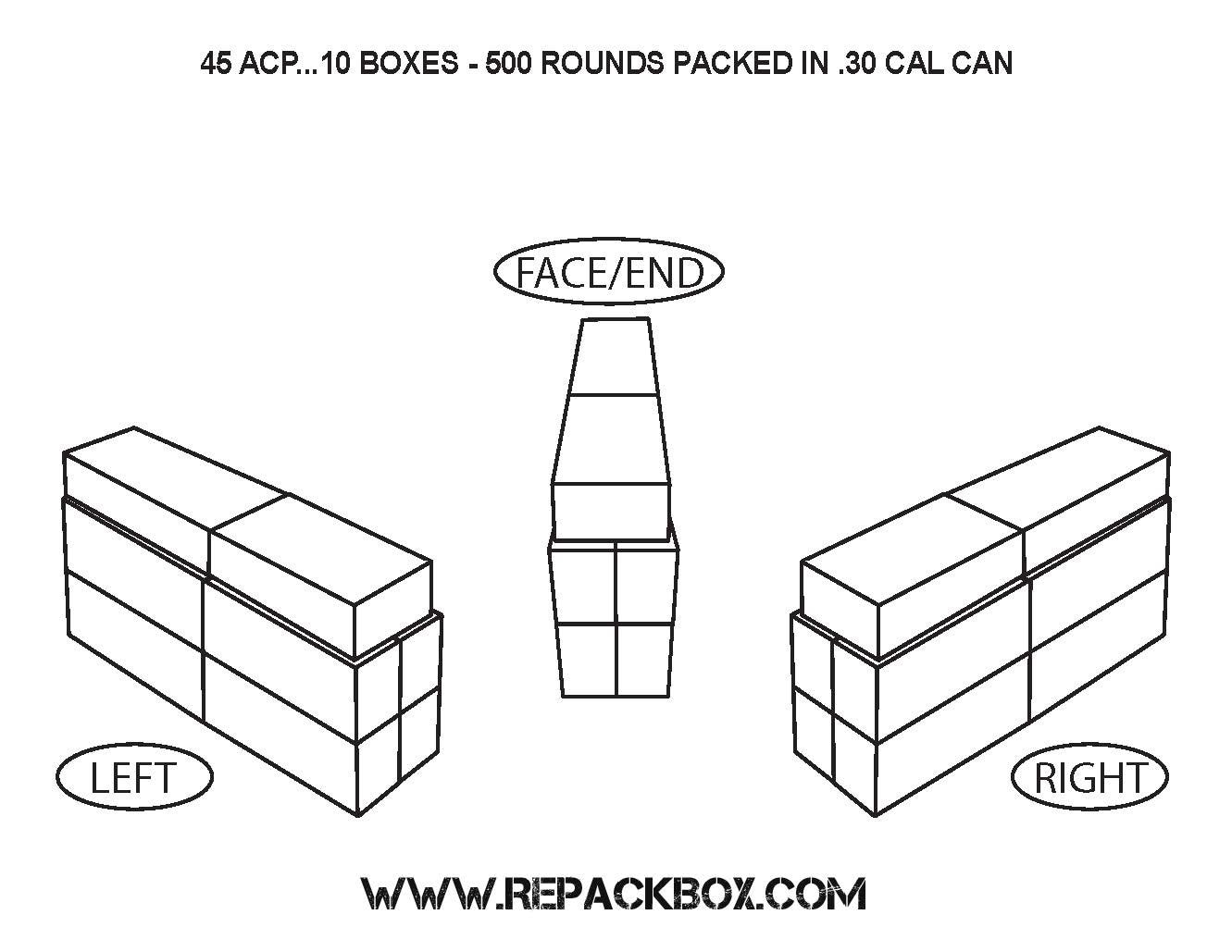 45 ACP Military Cardboard Ammo Box REPACKBOX® 3 SAMPLES - Etsy