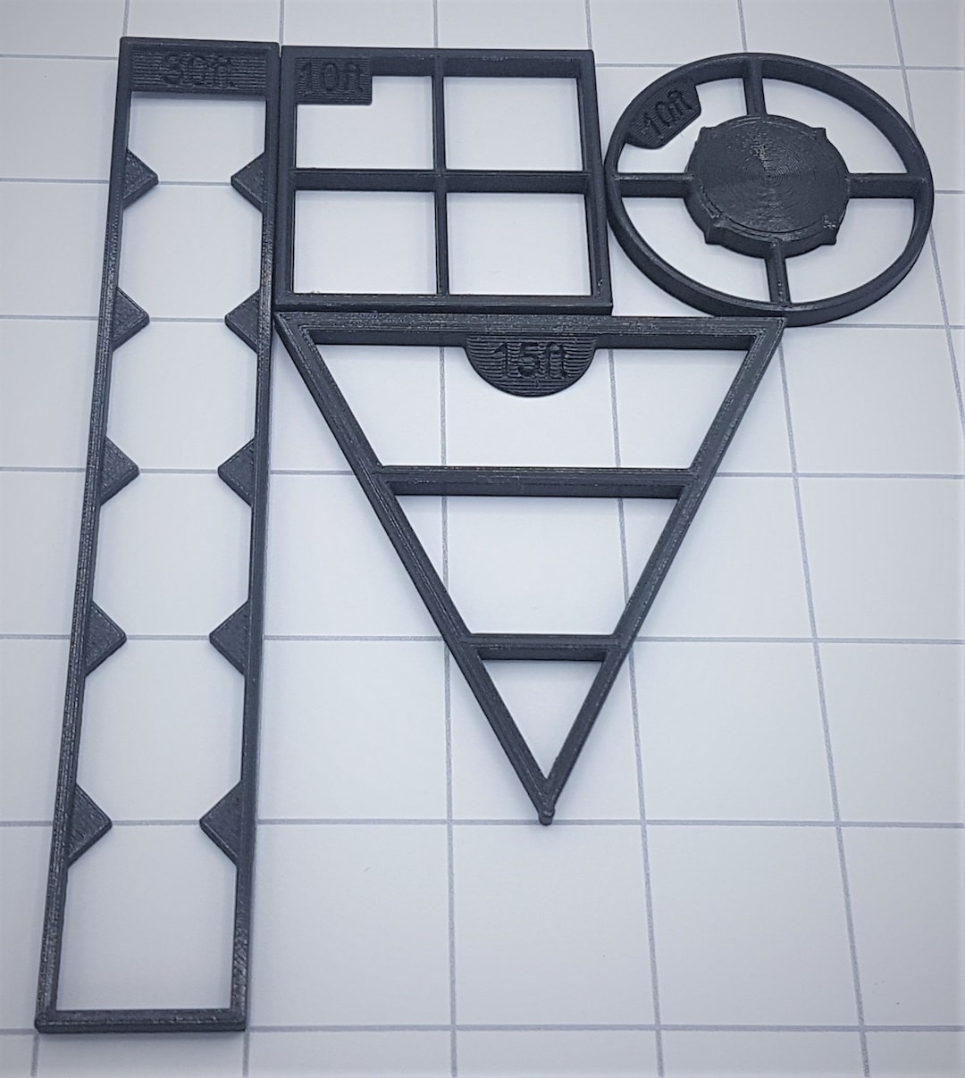 RPG Spell Templates 3D Printed - Area of Effect Markers for D&D ...