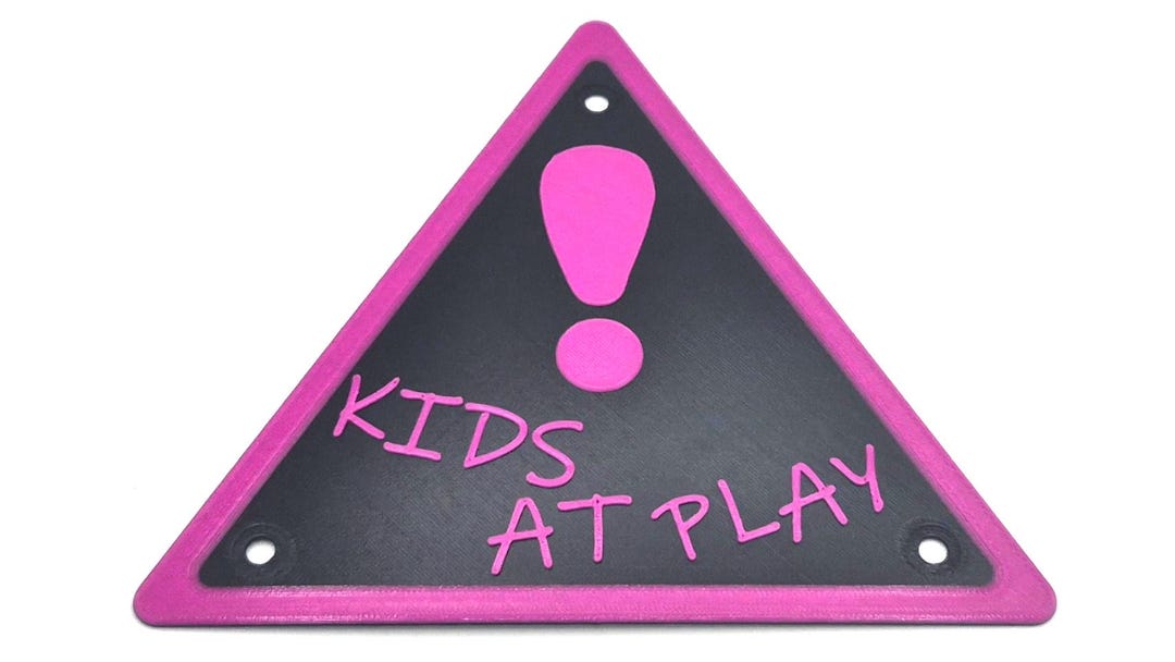 KIDS AT PLAY! Safety Sign - Fun, Bright Warning Sign for Yard, Street ...