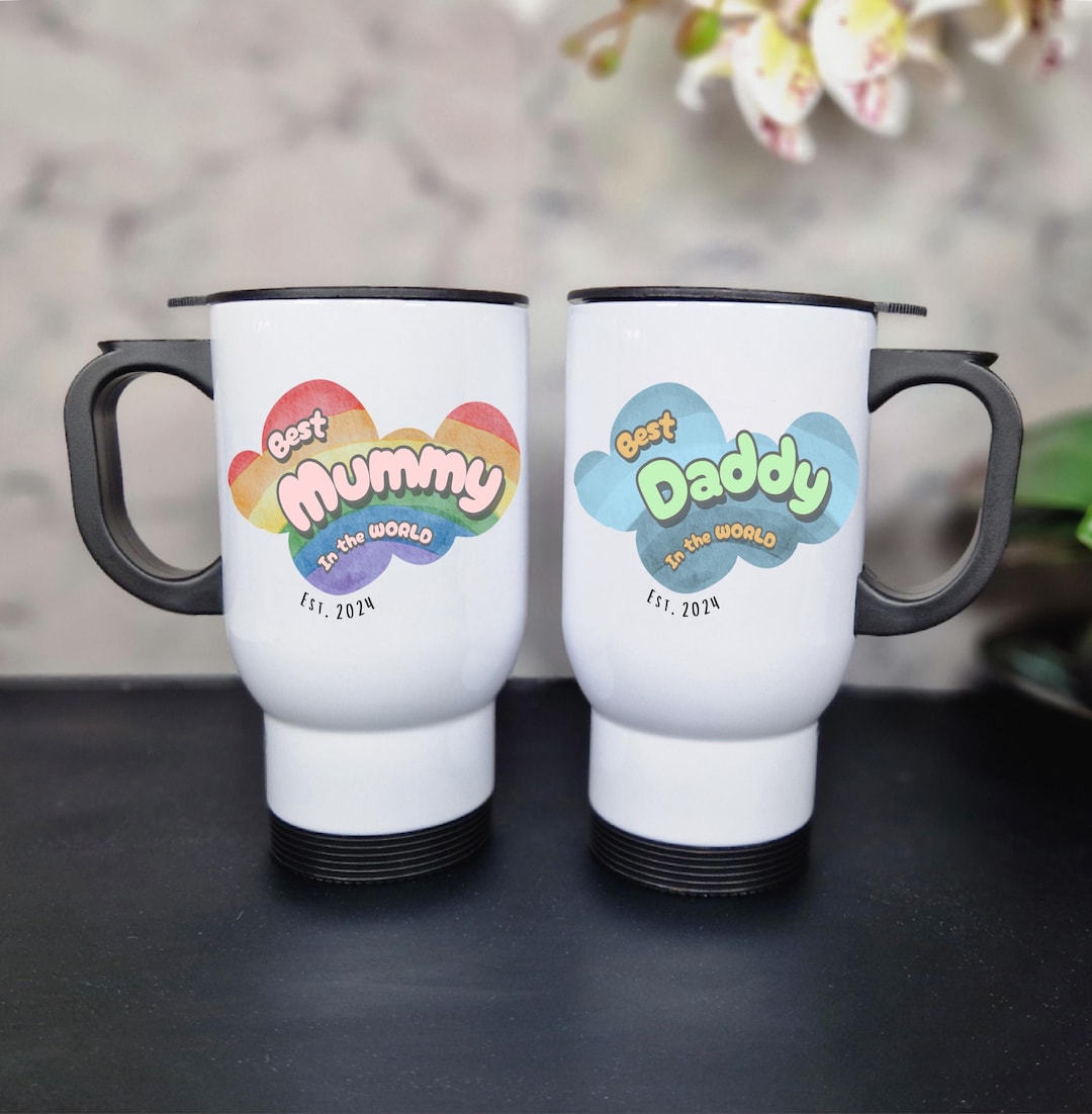 Mummy and Daddy Travel Mugs Combo, New Parents Gift. Best Mummy and ...