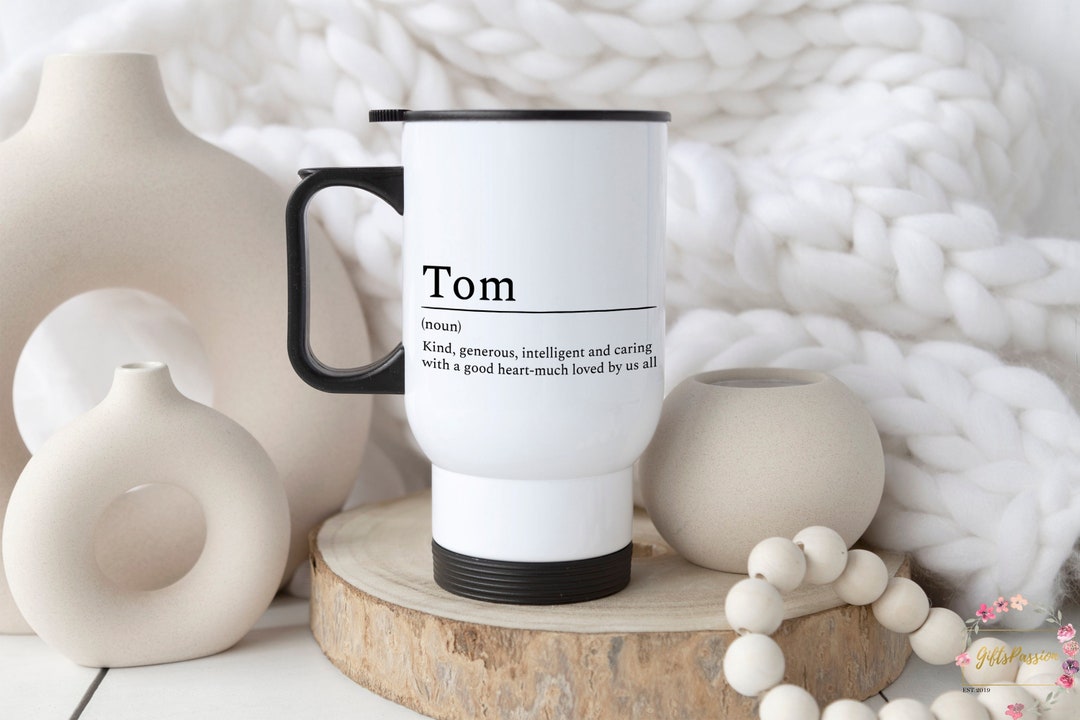 Personalised Travel Mug With Custom Name and Text. Custom Travel Coffee ...