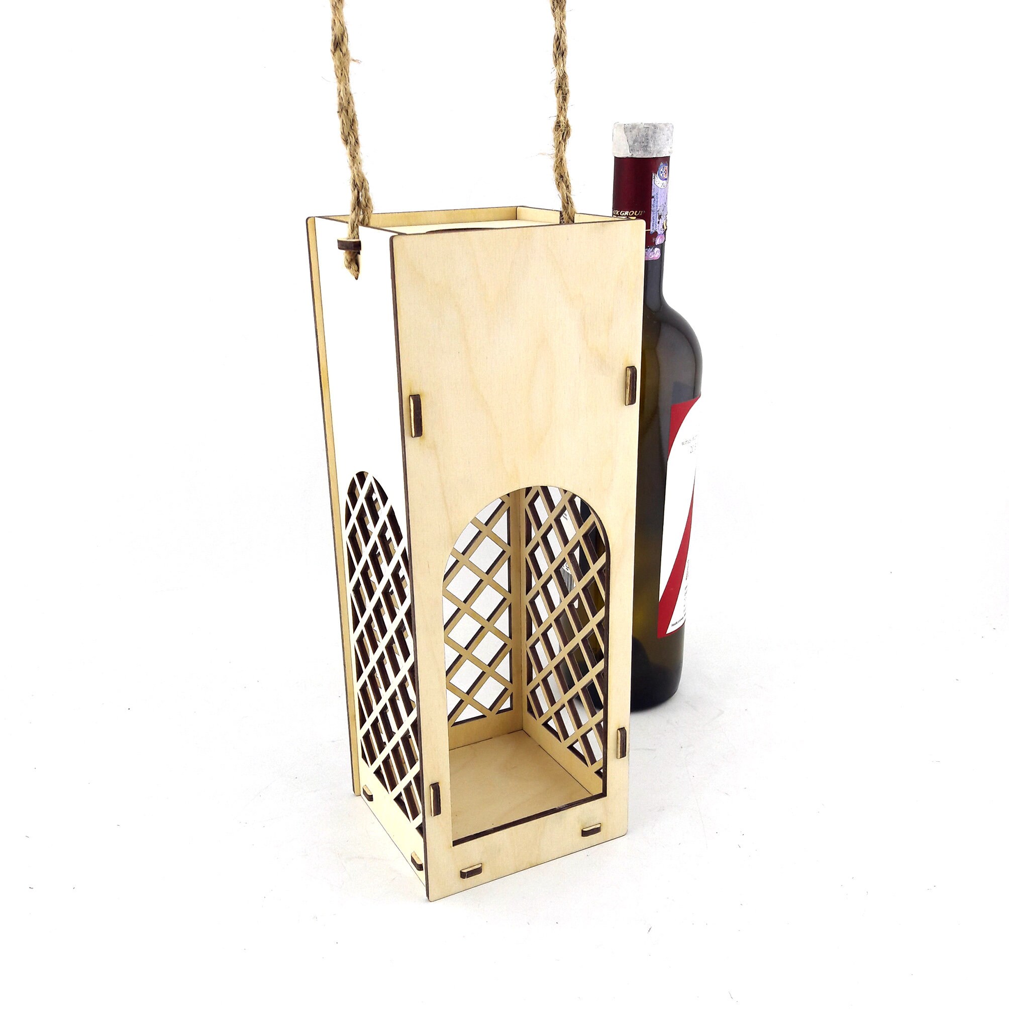 Wooden wine box. Laser cut file. Cdr Dxf Ai Svg files. | Etsy