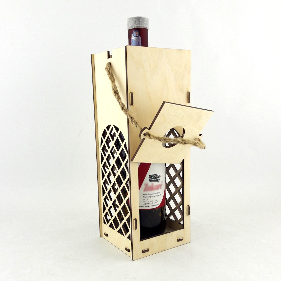 Wooden wine box. Laser cut file. Cdr Dxf Ai Svg files. | Etsy