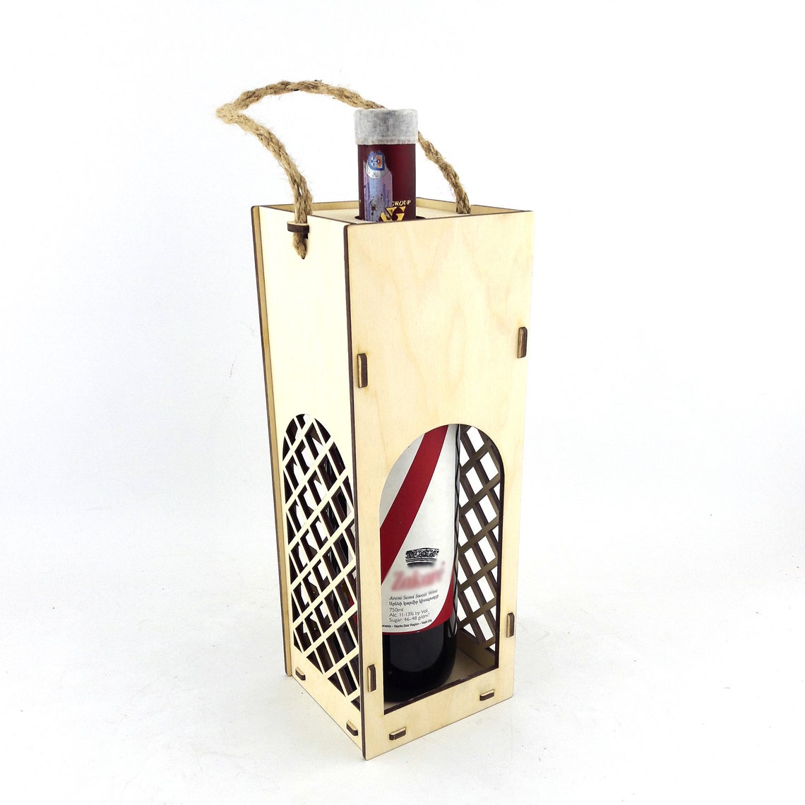 Wooden wine box. Laser cut file. Cdr Dxf Ai Svg files. | Etsy