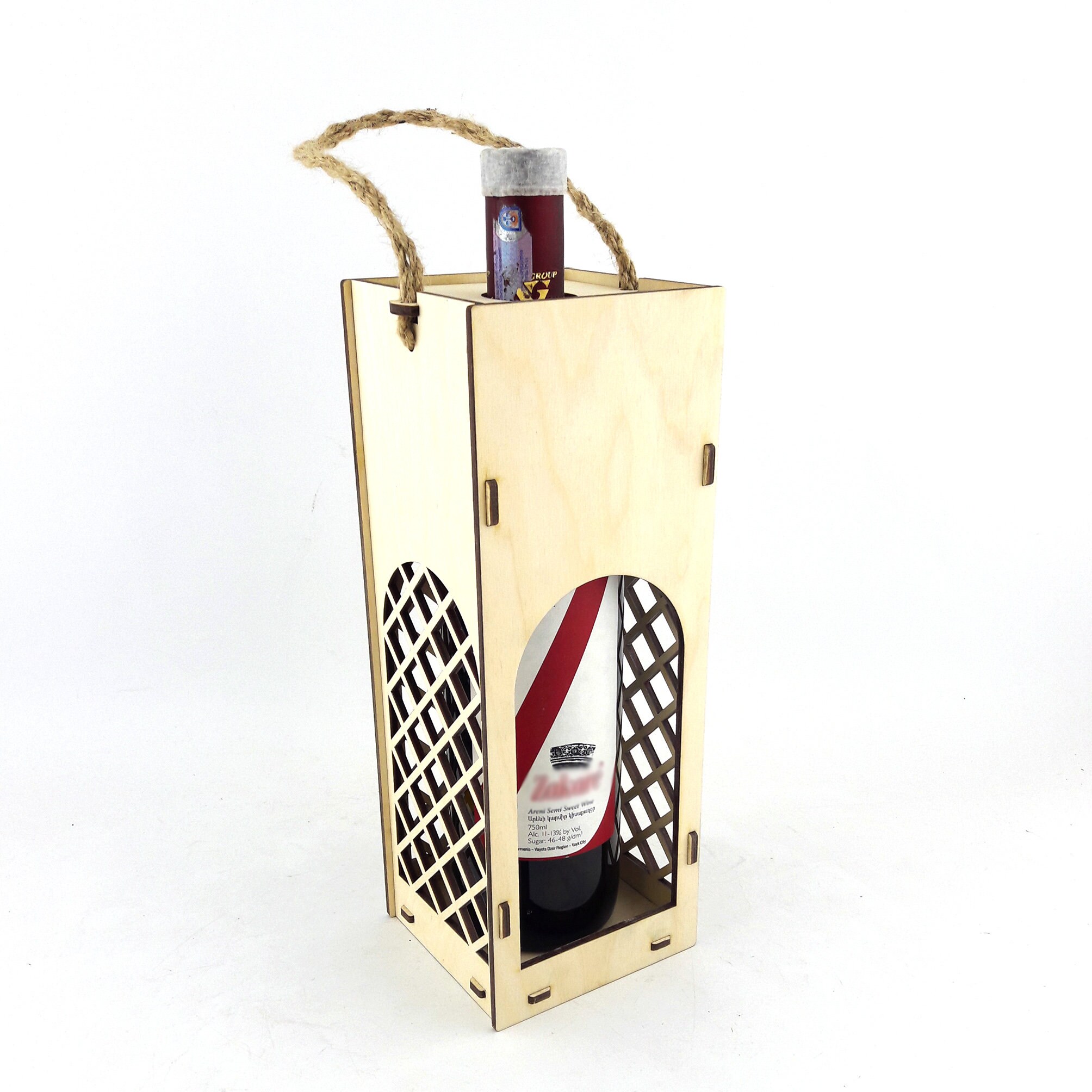 Wooden wine box. Laser cut file. Cdr Dxf Ai Svg files. | Etsy