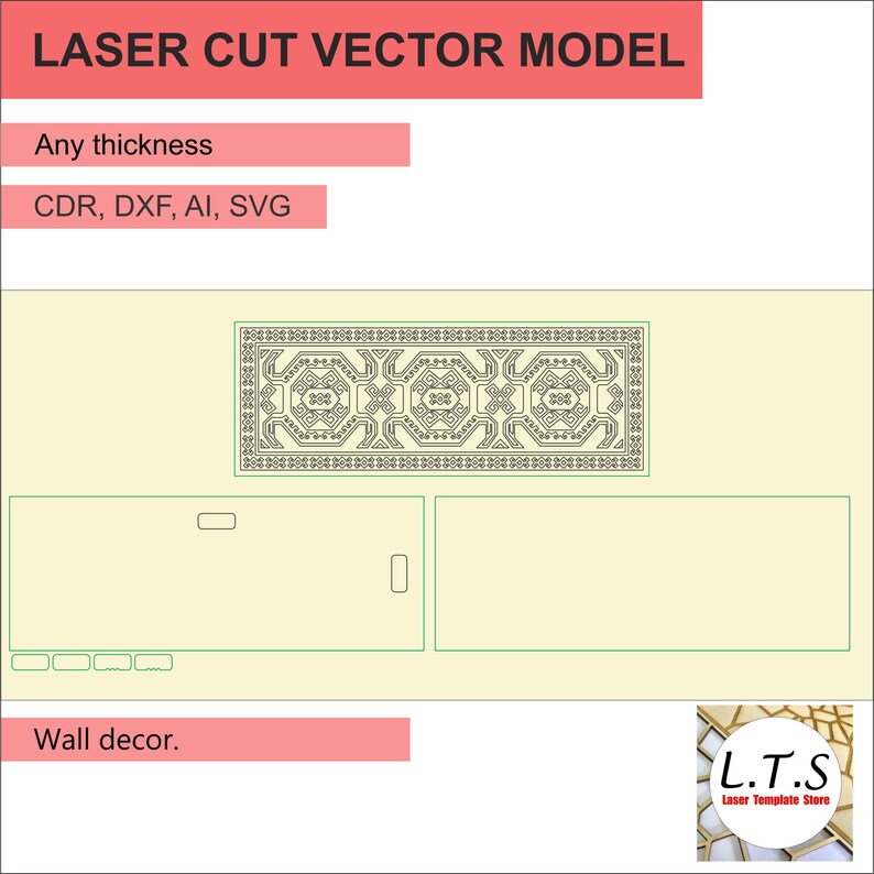 Wooden Wall Decor. Laser Cut Vector Model. Cdr Dxf Svg Ai. - Etsy