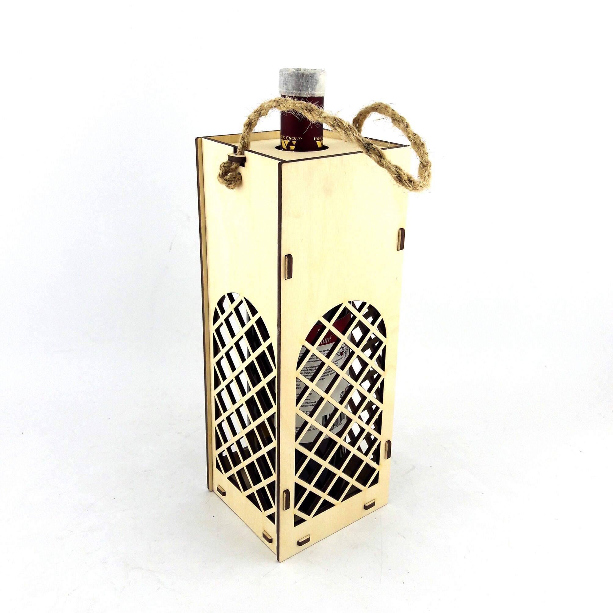 Wooden wine box. Laser cut file. Cdr Dxf Ai Svg files. | Etsy