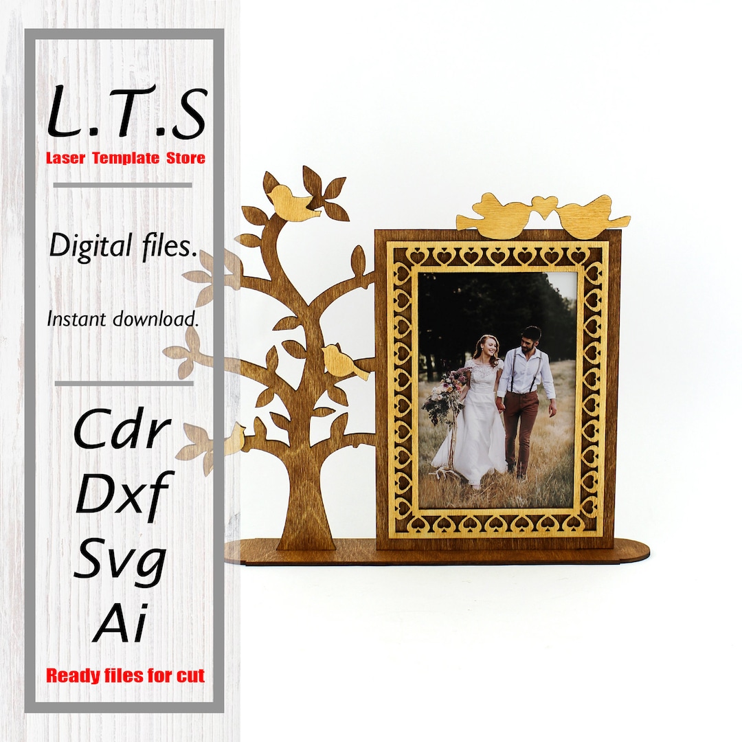 Wooden Photo Frame. Laser Cut File. Cdr,dxf,svg,ai.instant Download ...