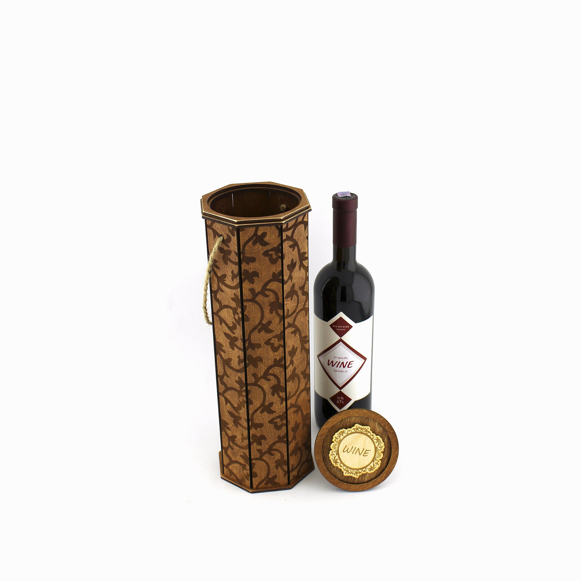 Wine Box. Laser Cut File. Cdr Dxf Ai Svg Files. Instant | Etsy