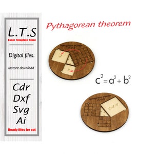 Pythagorean Theorem Proof. Laser Cut File. Svg, Dxf, Ai, Cdr. Cnc File ...