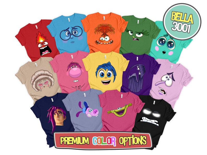 Nostalgia Inside Out Tshirt Costume Halloween Matching Group Emotions ...