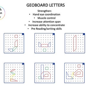 L1 Geoboard the Arabic Letters-learning Alphabet- Printable-preschool ...