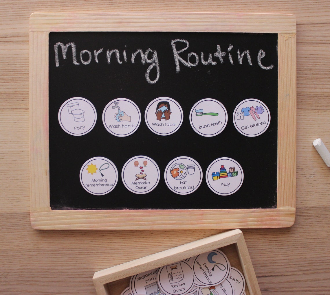 Muslim Kids English Responsibility Chart: Daily Routine Checklist ...