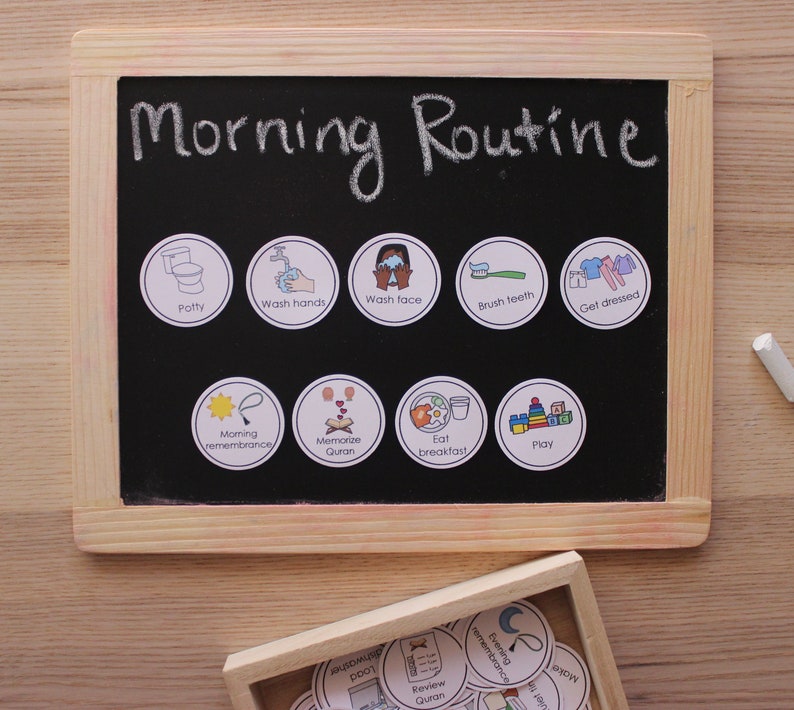 Muslim Kids English Responsibility Chart: Daily Routine Checklist ...