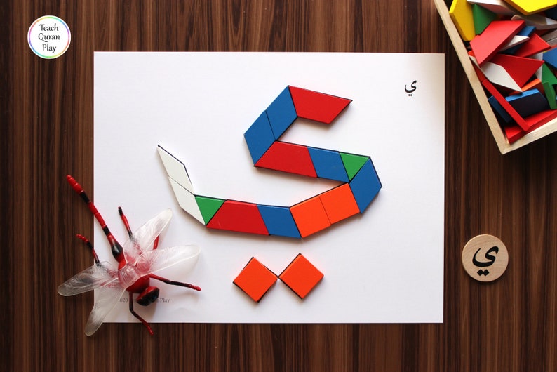 L1 Tangram Pattern Arabic Letters- Literacy -learning Alphabet ...