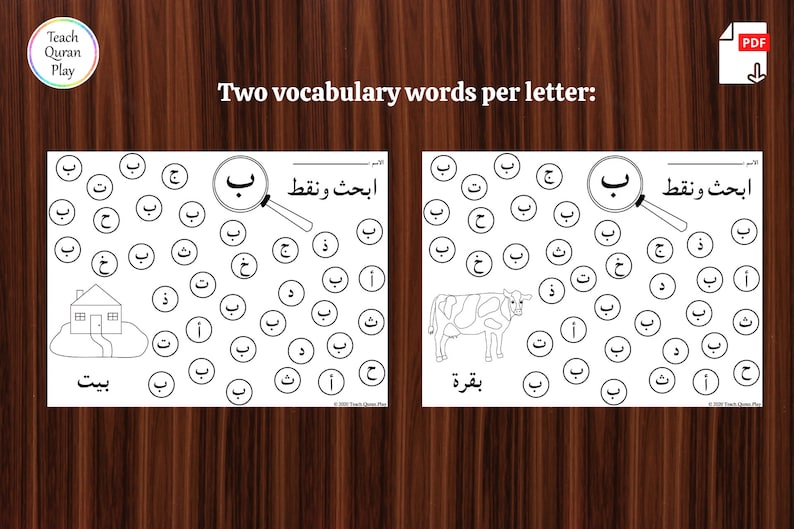 L1 Spot and Dot Letter Recognition Identification Arabic | Etsy