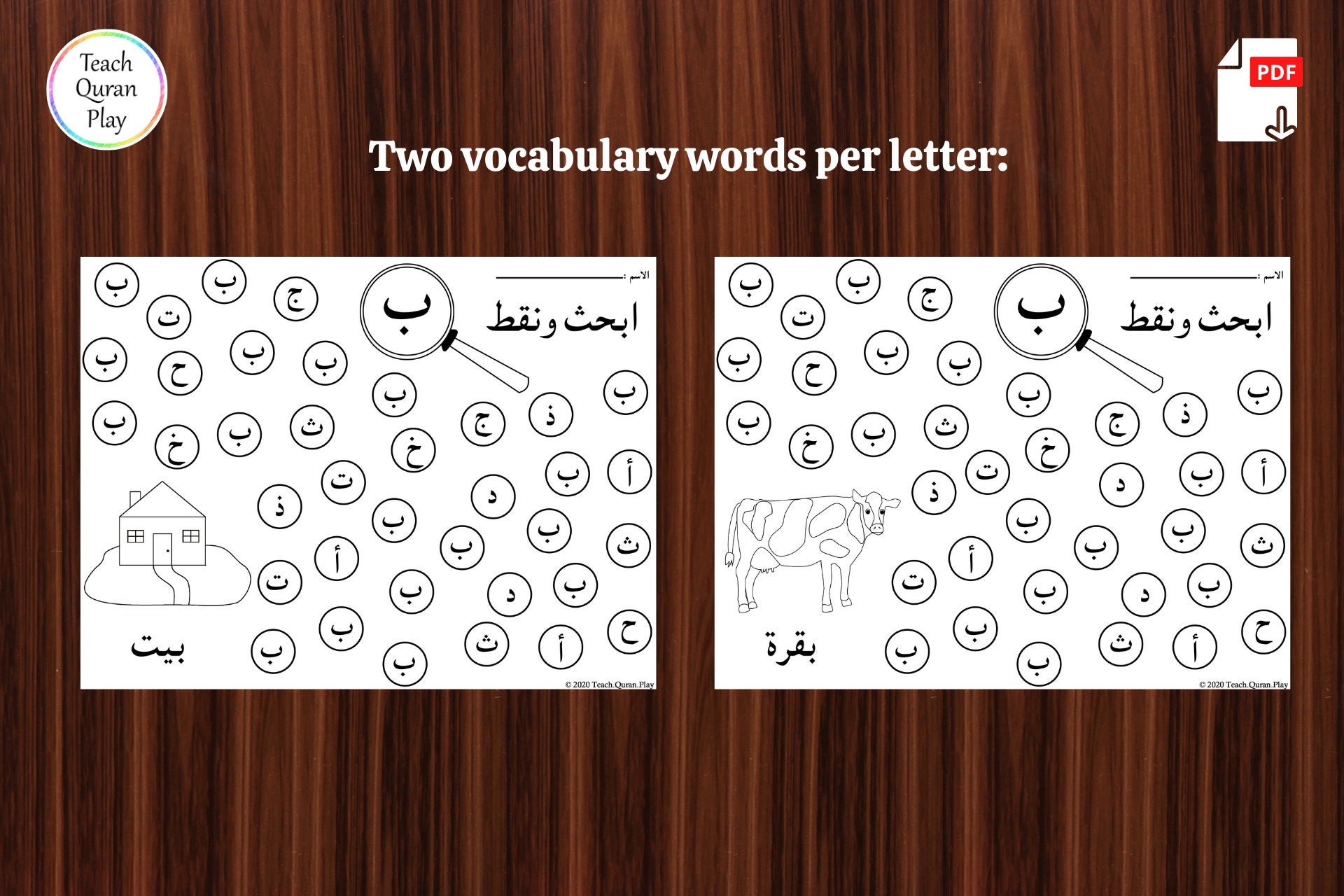 L1 Spot and Dot- Letter Recognition- Identification- Arabic Printable ...